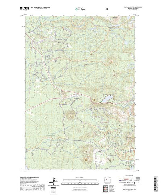 US Topo 7.5-minute map for Santiam Junction OR – American Map Store