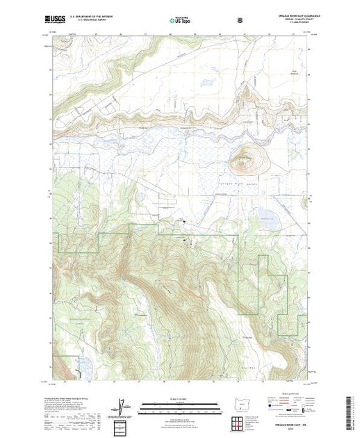 US Topo 7.5-minute map for Sprague River East OR – American Map Store