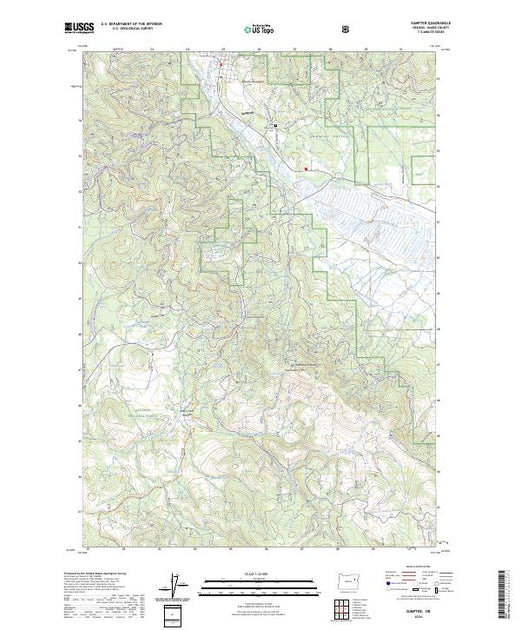 US Topo 7.5-minute map for Sumpter OR – American Map Store