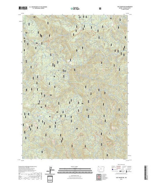 US Topo 7.5-minute map for Taft Mountain OR – American Map Store