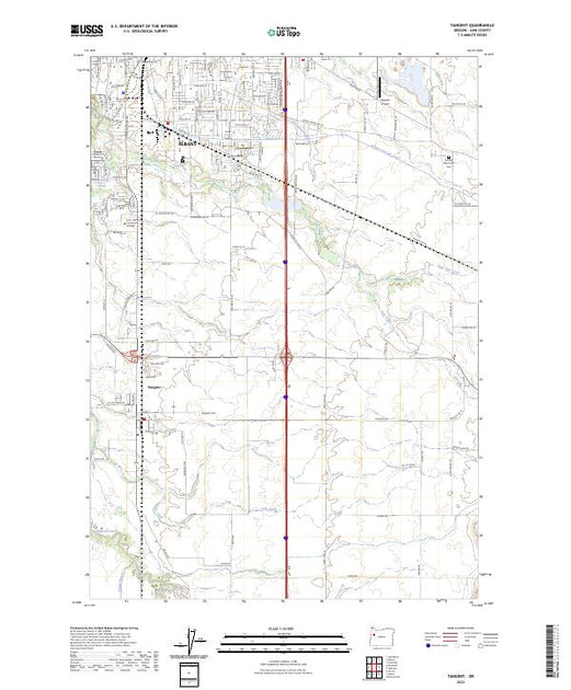US Topo 7.5-minute map for Tangent OR – American Map Store