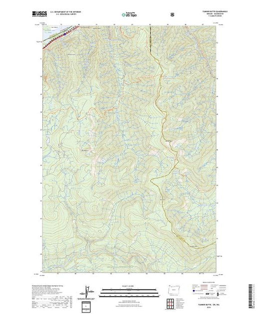 US Topo 7.5-minute map for Tanner Butte ORWA – American Map Store