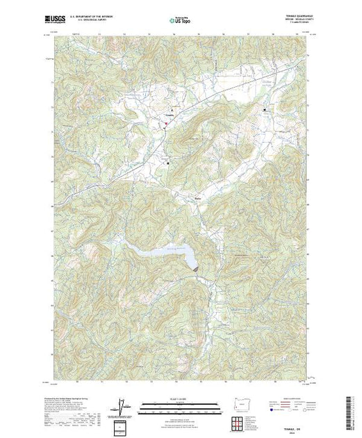 US Topo 7.5-minute map for Tenmile OR – American Map Store