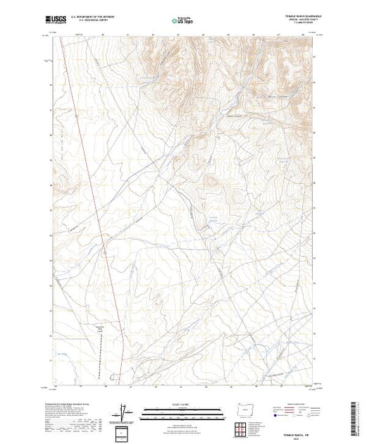 US Topo 7.5-minute map for Tenmile Ranch OR – American Map Store