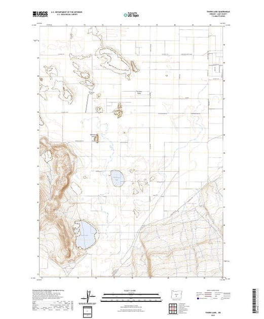 US Topo 7.5-minute map for Thorn Lake OR – American Map Store