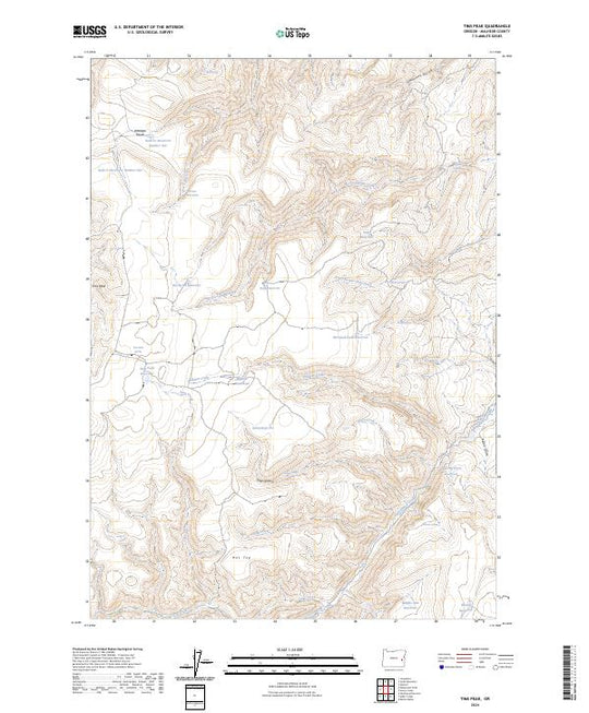 US Topo 7.5-minute map for Tims Peak OR – American Map Store