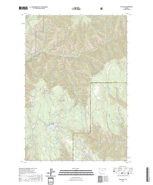 US Topo 7.5-minute map for Tollgate OR – American Map Store