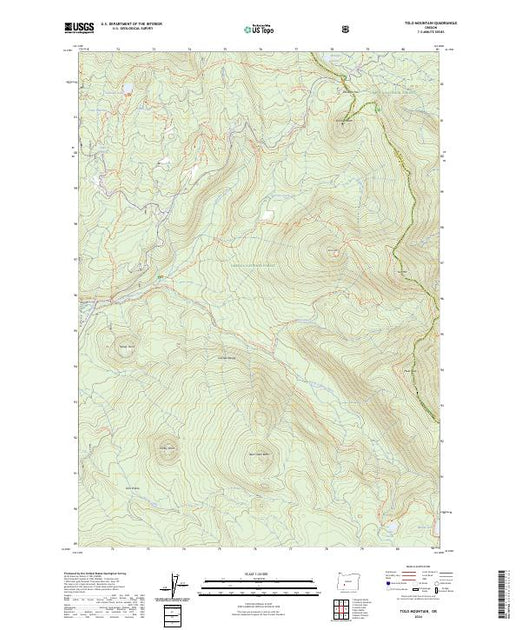 US Topo 7.5-minute map for Tolo Mountain OR – American Map Store