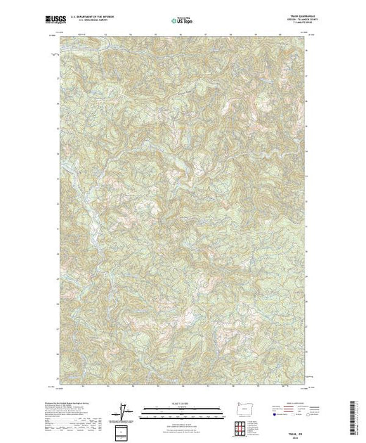 US Topo 7.5-minute map for Trask OR – American Map Store