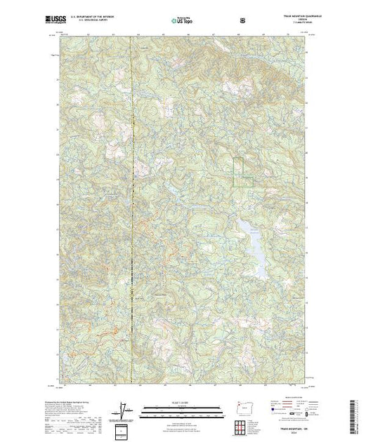 US Topo 7.5-minute map for Trask Mountain OR – American Map Store