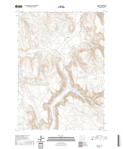 US Topo 7.5-minute map for Venator OR – American Map Store