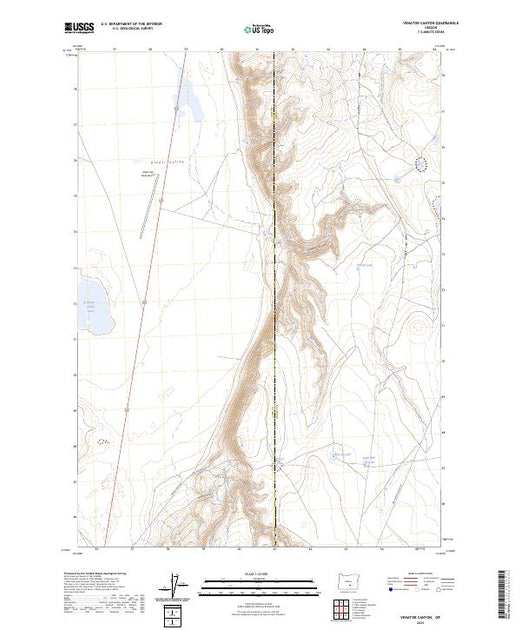 US Topo 7.5-minute map for Venator Canyon OR – American Map Store