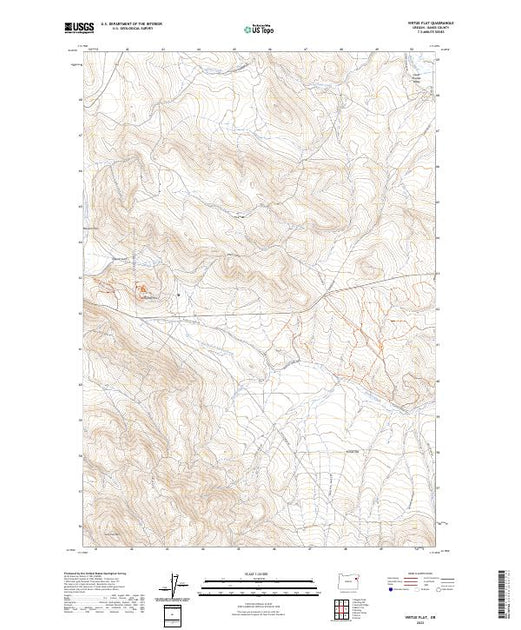 US Topo 7.5-minute map for Virtue Flat OR – American Map Store