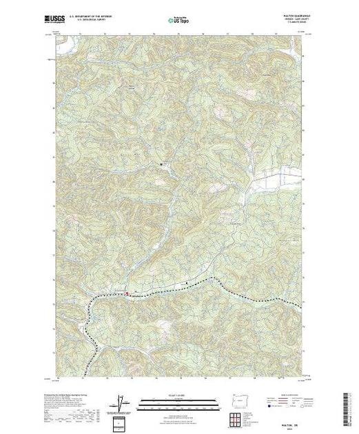 US Topo 7.5-minute map for Walton OR – American Map Store