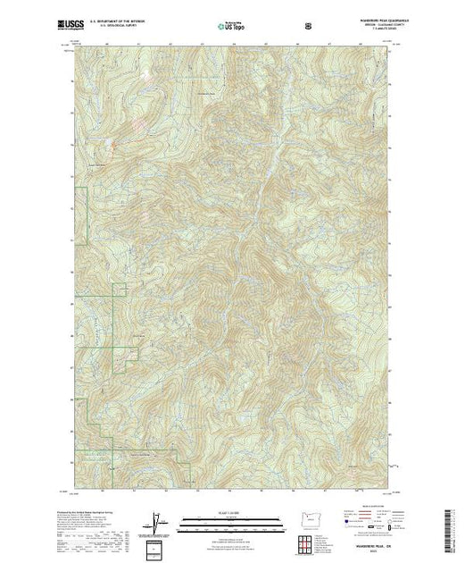 US Topo 7.5-minute map for Wanderers Peak OR – American Map Store