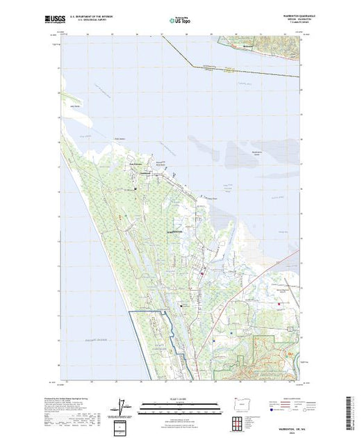 US Topo 7.5-minute map for Warrenton ORWA – American Map Store