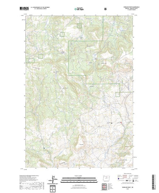 US Topo 7.5-minute map for Wheeler Point OR – American Map Store