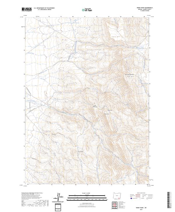 US Topo 7.5-minute map for Windy Point OR – American Map Store