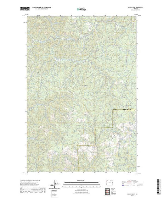 US Topo 7.5-minute map for Woods Point OR – American Map Store