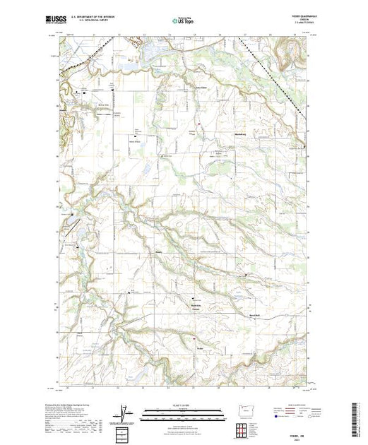 US Topo 7.5-minute map for Yoder OR – American Map Store