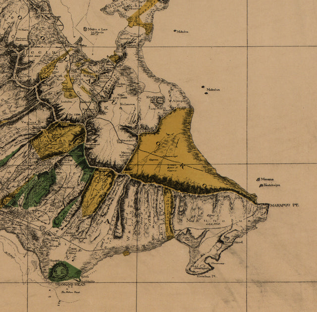 Oahu, Hawaiian Islands, 1881 – American Map Store