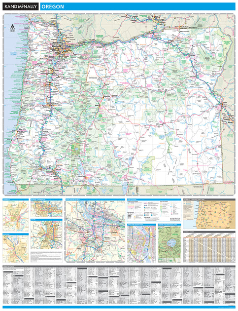 Oregon State Wall Maps – American Map Store