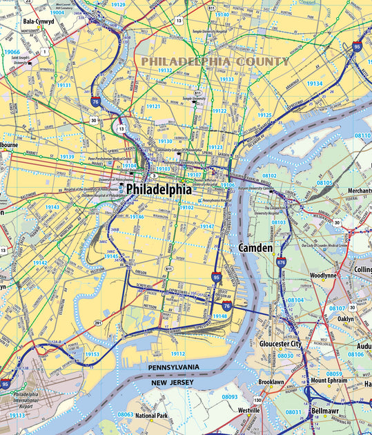 Greater Philadelphia Metro Area Wall Map – American Map Store