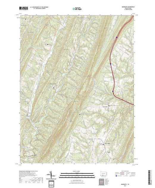 US Topo 7.5-minute map for Amaranth PA – American Map Store