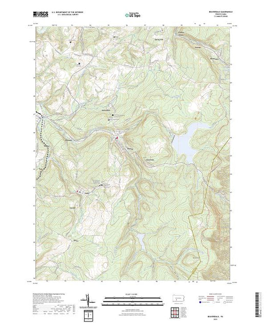 US Topo 7.5-minute map for Beaverdale PA – American Map Store