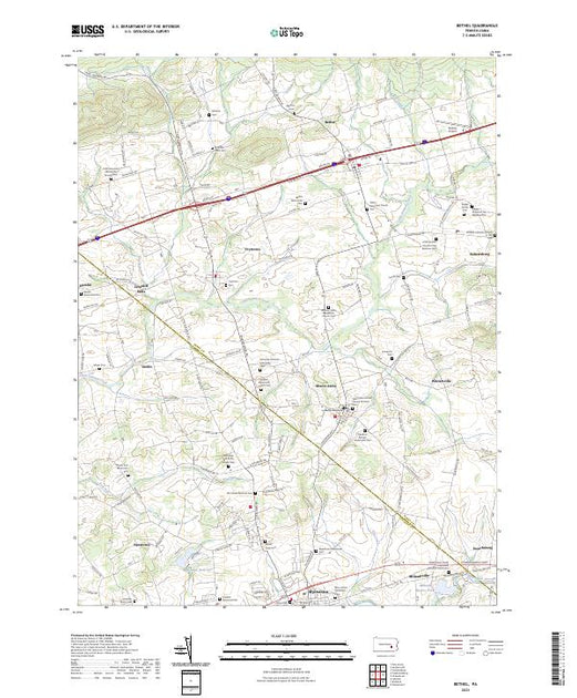 US Topo 7.5-minute map for Bethel PA – American Map Store