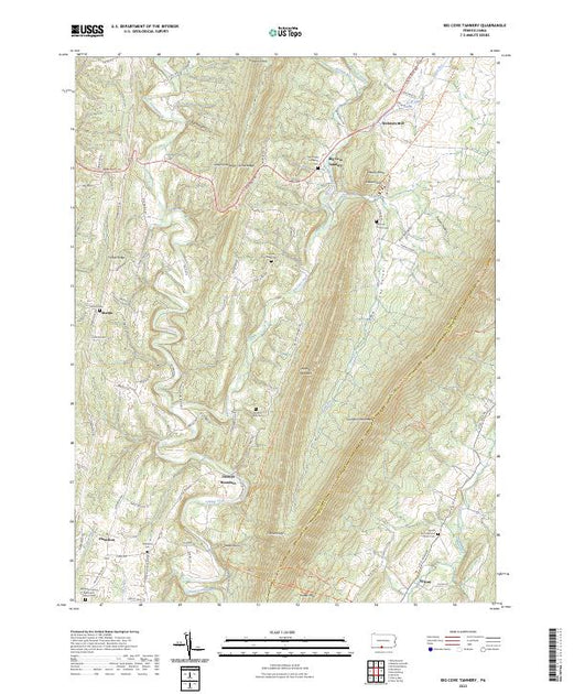 US Topo 7.5-minute map for Big Cove Tannery PA – American Map Store