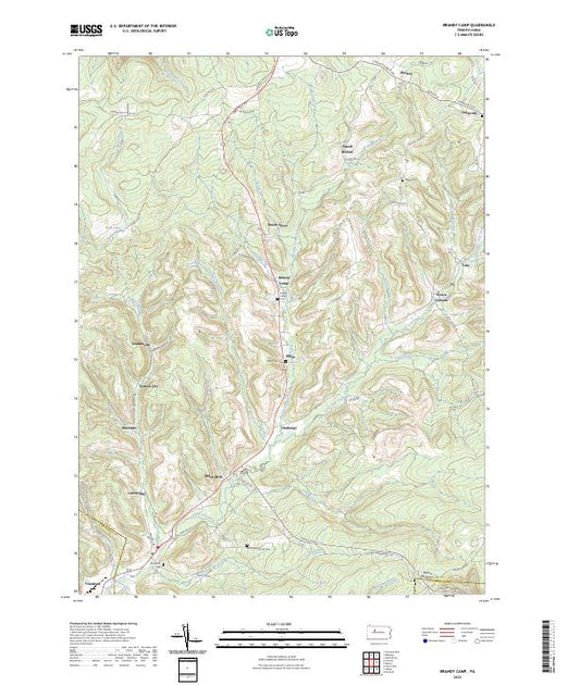 US Topo 7.5-minute map for Brandy Camp PA – American Map Store