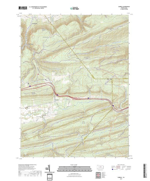 US Topo 7.5-minute map for Carroll PA – American Map Store