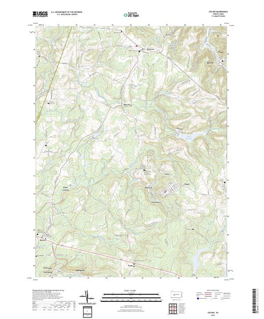 US Topo 7.5-minute map for Colver PA – American Map Store