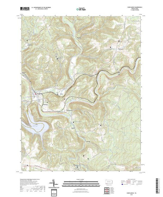 US Topo 7.5-minute map for Confluence PA – American Map Store