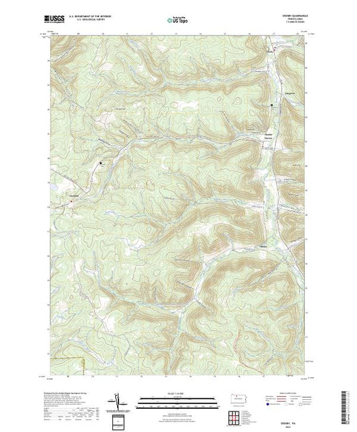 US Topo 7.5-minute map for Crosby PA – American Map Store