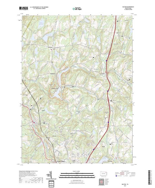 US Topo 7.5-minute map for Dalton PA – American Map Store