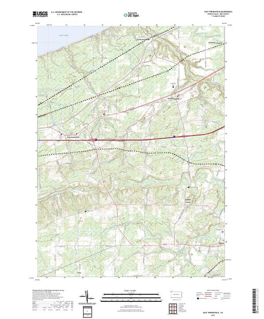 US Topo 7.5-minute map for East Springfield PA – American Map Store