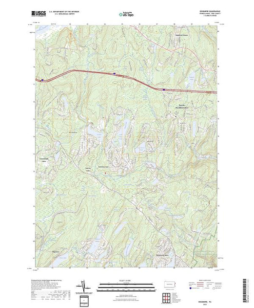 US Topo 7.5-minute map for Edgemere PA – American Map Store