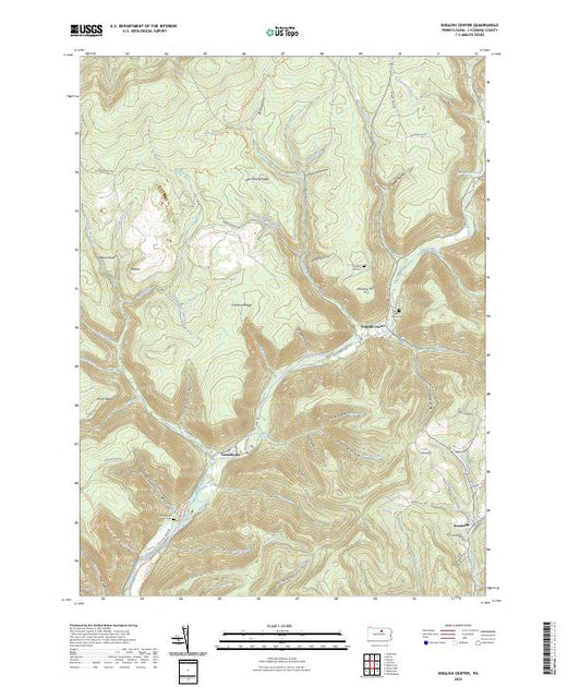 US Topo 7.5-minute map for English Center PA – American Map Store
