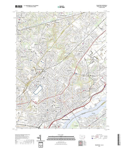 US Topo 7.5-minute map for Frankford PANJ – American Map Store
