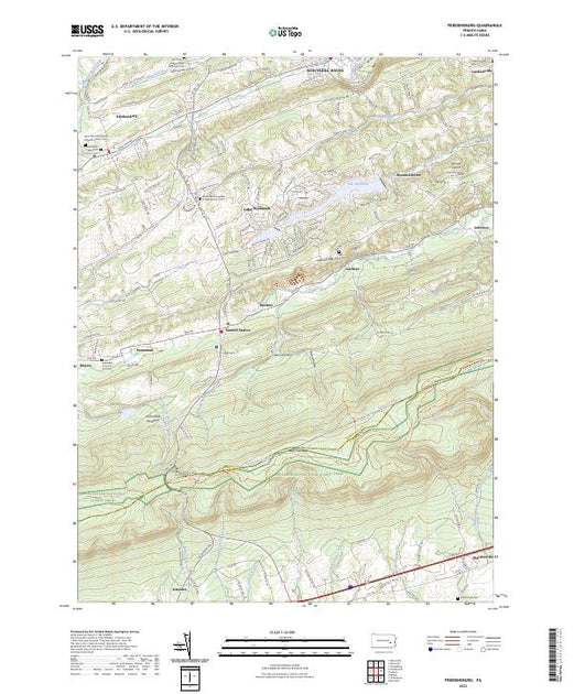 US Topo 7.5-minute map for Friedensburg PA – American Map Store