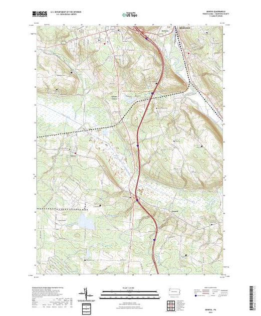 US Topo 7.5-minute map for Geneva PA – American Map Store