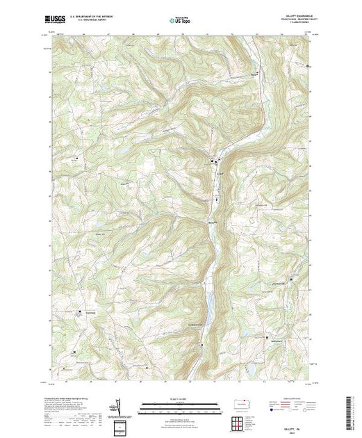 US Topo 7.5-minute map for Gillett PA – American Map Store