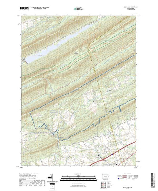 US Topo 7.5-minute map for Grantville PA – American Map Store