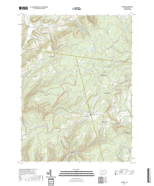 US Topo 7.5-minute map for Grover PA – American Map Store
