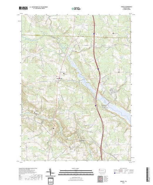 US Topo 7.5-minute map for Hadley PA – American Map Store