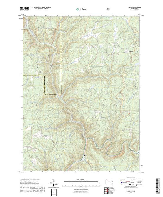 US Topo 7.5-minute map for Hallton PA – American Map Store