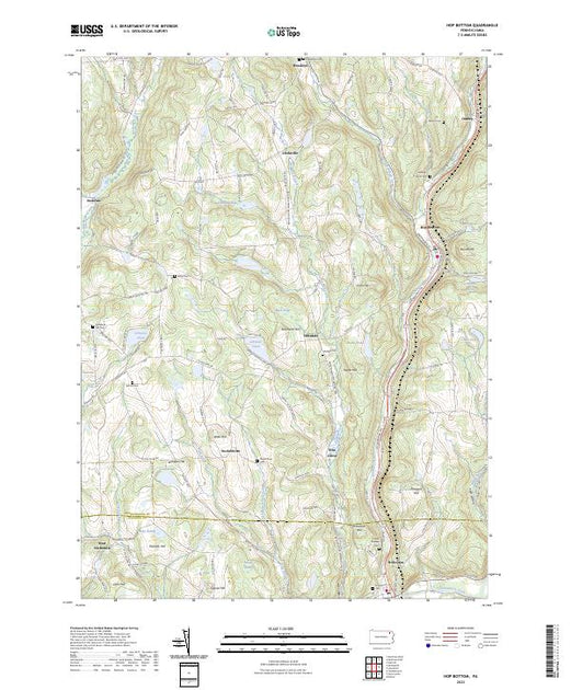 US Topo 7.5-minute map for Hop Bottom PA – American Map Store