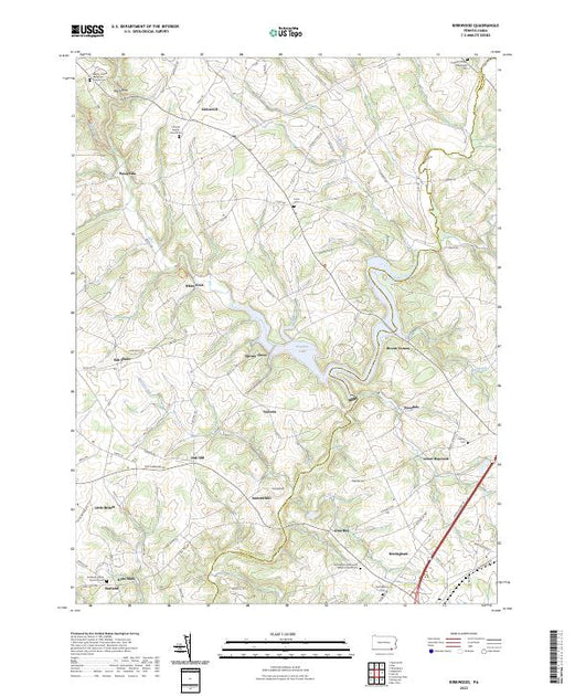 US Topo 7.5-minute map for Kirkwood PA – American Map Store